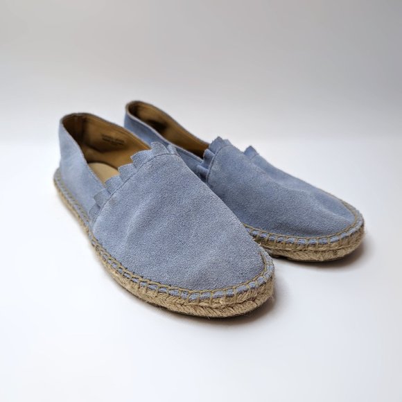Talbots | Shoes | Talbots Light Blue Izzy Suede Leather Espadrille Slip ...